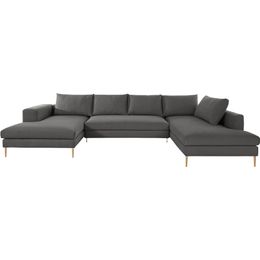 Wohnlandschaft OTTO products, B:371cm H:83cm T:210cm, grau, Luxus-Microfaser: aus recycleten Textilien (100% PES), Sofas, "Finnja, viel Platz,