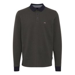 FQ1924 Herren Longsleeve "Longsleeve FQPETER two tone polo pique LS", grün, Basic, Gr. S, Web, Obermaterial: 100% Baumwolle CO., Shirts