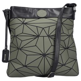 Rieker Damen Umhängetasche, grün, Textil, mehrfarbig, Taschen, Handtasche Damen Schultertasche Tasche Damen