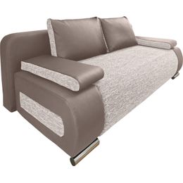 Schlafsofa Collection AB, B:200cm H:85cm T:98cm, weiß, Kunstleder SOFTLUX / Struktur ( 20% Acryl; 80% Polyester);Microfaser PRIMABELLE (100%