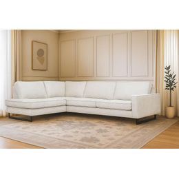 Ecksofa Home Affaire, B:290cm H:85cm T:217cm, beige, 90% Polyester, 10% Nylon, Wohnzimmer, Sofas, "Pinto, 290 cm, Cord, Chenille, Lederoptik,