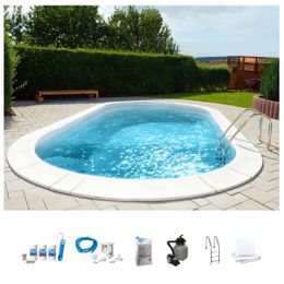 Ovalpool MY POOL BWT, B:360cm H:120cm L:623cm, beige, Schwimmbecken, "PREMIUM mit sandfarbener Innenfolie", H&ouml;he 120 cm, in verschiedenen Gr&ouml;&szlig;en