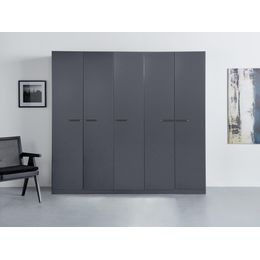 Dreht&uuml;renschrank Rauch, B:226cm H:210cm T:54cm, grau, Holzwerkstoff, Schr&auml;nke, "Kleiderschrank Schrank Garderobe TOPSELLER OTELI inkl.
