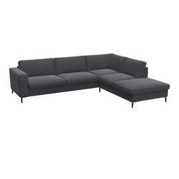 Ecksofa FLEXLUX, B:273cm H:85cm T:225cm, grau, 100% Polyester, Wohnzimmer, Sofas, "Fiore, super Sitzkomfort durch Kaltschaum im Sitz, L-Form", breite