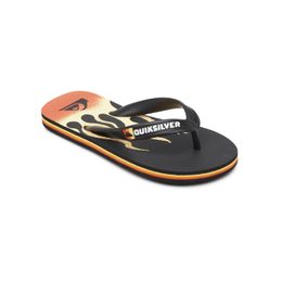 Quiksilver Jungen Sandale "Molokai Flame", Gr. 11, gelb, Obermaterial: Synthetikmaterial / Au&szlig;ensohle: Moosgummi, Schuhe