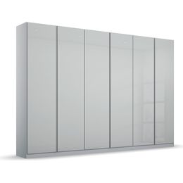 Dreht&uuml;renschrank Rauch, B:271cm H:210cm T:54cm, grau, Holzwerkstoff, Schr&auml;nke, "Monostar", mit Glasfront sowie umfangreicher Innenausstattung