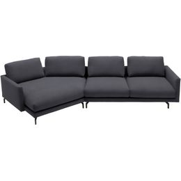 Wohnlandschaft, B:353cm H:91cm T:175cm, schwarz, CREATION BY ROLF BENZ, Sofas, "CR.414 mit Kuschelecke für Wohlfühlkomfort", Wahlweise aus Leder oder