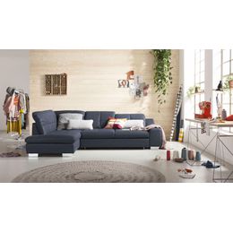 Ecksofa, B:292cm H:89cm T:212cm, blau, SET ONE BY Musterring, 100% Polyester, Wohnzimmer, Sofas, "SO 1200 inkl. Sitztiefen- & R&uuml;ckenverstellung f&uuml;r