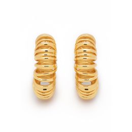 FILIPPA FIRENZE Damen Paar Ohrstecker "Allora", Edelstahl, gold, Edelstahl, Ohrringe, mit hochwertiger Vergoldung