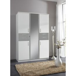 Kleiderschrank wimex, B:135cm, grau, Schlafzimmer, Schr&auml;nke, "Koblenz", mit Accessoire-Schubk&auml;sten