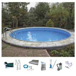 Rundpool MY POOL BWT, H:120cm &Oslash;:350cm, wei&szlig;, Schwimmbecken, inkl. umfangreichem Zubeh&ouml;r f&uuml;r den Volleinbau