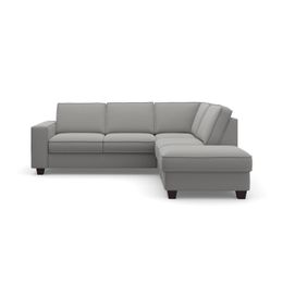 Ecksofa Home Affaire, B:236cm H:81cm T:213cm, silber, Luxus-Microfaser (100% Polyester);Struktur fein (100% Polyester);Luxus-Microfaser weich (9&szlig;%