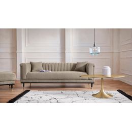 3-Sitzer Home Affaire, B:210cm H:71,5cm T:85cm, beige, Bouclé (100% Polyester), Sofas, "Chamby New", im Bouclé-Strukturbezug mit Steppung im
