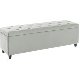 Guido Maria Kretschmer Home & Living Bettbank, B:100cm H:41,5cm T:40cm, grau, GUIDO MARIA KRETSCHMER HOME & LIVING, Massivholz, Polyester, Sperrholz, Schlafzimmer, Sitzbänke, "Relaxy",