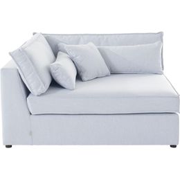 Sofa-Eckelement OTTO HOME, B:130cm H:75cm, silber, Baumwollmix (60% Baumwolle/40% Leinen);Struktur fein (100% Polyester);Samtoptik (100%