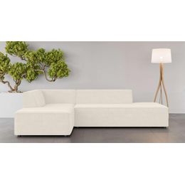 Ecksofa OTTO HOME, B:270cm H:72cm T:180cm, beige, 100% Polyester, Wohnzimmer, Sofas, "Ecksofa Cavan mit Ottomane links oder rechts bestellbar",