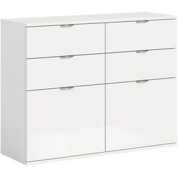 Kommode Inosign, B:120cm H:85cm T:34cm, transparent, Schlafzimmer, Sideboards, "Trondheim Schuhkommode, Breite 12 cm", hochglanz, f&uuml;r ca. 8 Paar