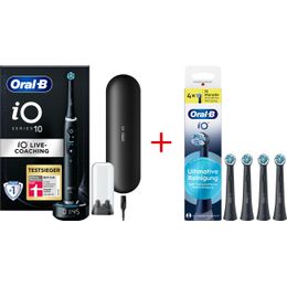 Oral-B Elektrische Zahnbürste "iO 10", schwarz, Kunststoff, B:2,5cm H:25,3cm T:2,5cm, Elektrozahnbürsten, Magnet-Technologie, iOsense, 7 Putzmodi,