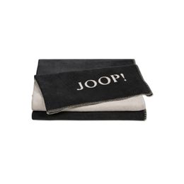 JOOP! Wohndecke JOOP, B:150cm, grau, Obermaterial: 58% Baumwolle CO. 35% Polyacryl PAN. 7% Polyester PES., Wohndecken, "Wohndecken 1er Pack"