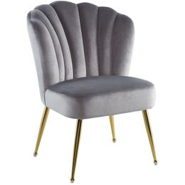 Polsterstuhl Kayoom, B:67cm H:87cm T:70cm, grau, Sitzbezug:100% Polyester Gestell:100% Eisen, Esszimmer, St&uuml;hle, "Stuhl Lalie 125, R&uuml;ckenlehne im