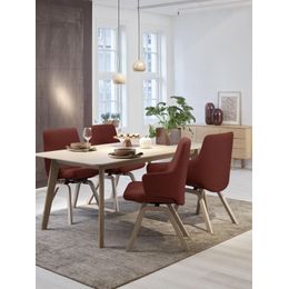 Polsterstuhl stressless, B:58cm H:92cm T:59cm, rot, Microfaser DINAMICA (88% Polyester, 12% Polyurethan), Esszimmer, St&uuml;hle, "Laurel", Low Back mit