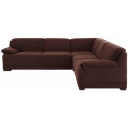 Ecksofa Home Affaire, B:259cm H:80cm T:289cm, braun, Chenille (100% Polyester);Microfaser-PRIMABELLE (100% Polyester);dicke Luxus-Microfaser in
