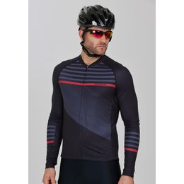 Endurance Herren Radtrikot "Donald", schwarz, Gr. XXL, gestreift, 100% Polyester, Trikots, in schnelltrocknender und atmungsaktiver Qualität