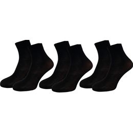 Janastyle Herren Feinsöckchen "Cotton-Feeling Söckchen,3 Paar", schwarz, Baumwolle, Elasthan, Polyamid, Socken, Universalgröße, angenehmes