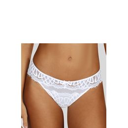 Lascana Damen String "Cara", Gr. 48, weiß, Spitze, Obermaterial: 87% Polyamid, 13% Elasthan, Unterhosen, aus dezent transparenter Spitze, anteilig