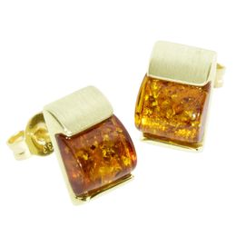 OSTSEE-SCHMUCK Damen Paar Ohrstecker "- Marja - Gold 333/000 - Bernstein", Gelbgold 333, gold, Gelbgold 333, Ohrringe