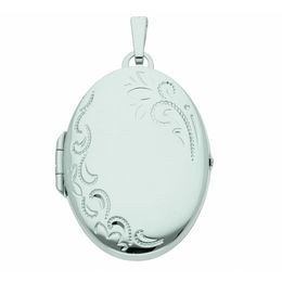 Adelia´s ADELIA ́S Damen Kette mit Anhänger "Schmuckset - Set mit Halskette 925 Silber Medaillon Anhänger", Silber 925 (Sterlingsilber), silber, Silber 925