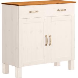 Sideboard Home Affaire, B:85cm H:85cm T:38cm, wei&szlig;, FSC-zertifiziertes Massivholz, Wohnzimmer, Sideboards, "Alby"