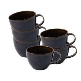 Tasse "Kaffeetassen Crafted 247 ml 6er Set", 6 tlg., blau, LIKE. BY VILLEROY & BOCH, Trinkgef&auml;&szlig;e