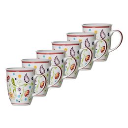 Ritzenhoff & Breker Becher "Kaffeebecher Shanti 320 ml 6er Set bunt", bunt, RITZENHOFF & BREKER, Trinkgefäße