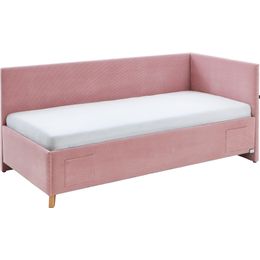 Meise M&ouml;bel Kinderbett MEISE.M&Ouml;BEL, B:100cm L:210cm, rosa, Betten, "COOL II", Polsterbett wahlweise mit Bettkasten, Jugendbett inkl. USB Anschl&uuml;sse