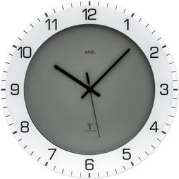 AMS Funkwanduhr, Ø 38cm, bunt, Wanduhren, Quarzuhr, Wanduhr, Made in Germany, Wohnzimmer, Küche, Arbeitszimmer