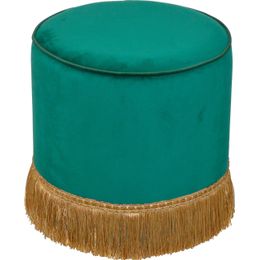 Hocker Home Affaire, B:45cm H:46cm T:45cm, gr&uuml;n, Samtbezug 100% Polyester, Wohnzimmer, Hocker