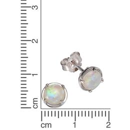 Firetti Damen Paar Ohrstecker "Schmuck Geschenk Silber 925 Ohrschmuck Edelstein Opal", 7,5mm, Silber 925 (Sterlingsilber), bunt, Silber 925