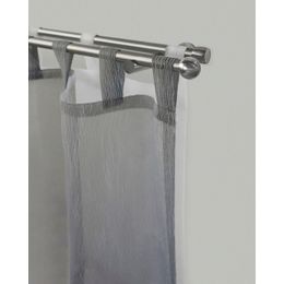 Gardinenstange Garesa, L:400cm &Oslash;:16mm, silber, Metall, Gardinenstangen, "KUGEL", Vorhanggarnitur, verl&auml;ngerbar, Kugel, edelstahl optik, ohne Ringe