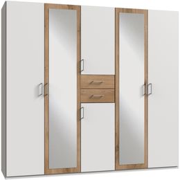 Kleiderschrank wimex, B:225cm H:207cm T:58cm, weiß, Kinderzimmer, Schränke, "Diver Drehtürenschrank mit Spiegel, 180, 225 o. 270cm breit", Bestseller