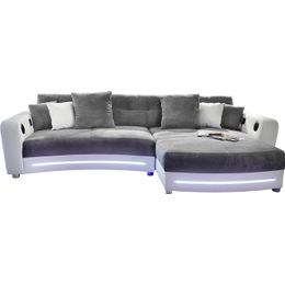 Jockenh&ouml;fer Ecksofa, B:322cm H:88cm T:120cm, grau, JOCKENH&Ouml;FER GRUPPE, Kunstleder Softlux / Luxus-Microfaser ( 100% Polyester);Luxus-Microfaser (100% Polyester),