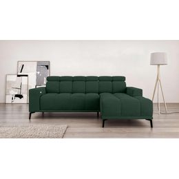 Ecksofa Home Affaire, B:249cm H:111cm T:174cm, grün, 100% Polyester, Wohnzimmer, Sofas, "CAZIE, Designsofa, L-Form, trendige Bubble-Optik", L-Form