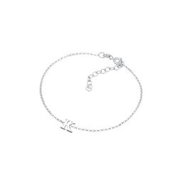 Elli Damen Armband "Buchstaben Initialen Anh&auml;nger K 925 Silber", 16cm, ohne Stein, Silber 925 (Sterlingsilber), silber, Silber 925 (Sterlingsilber),