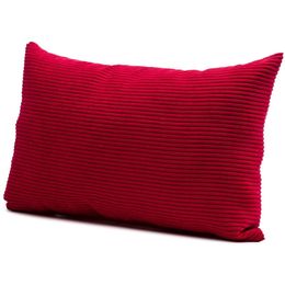 G&ouml;zze Dekokissen G&Ouml;ZZE, B:30cm H:10cm L:50cm, rot, Polyester, Dekokissen_Sitzkissen_Kissenh&uuml;llen, "Capri Cord"