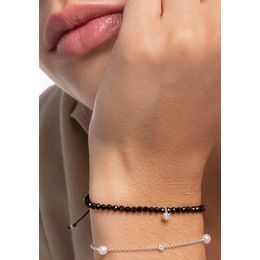 Thomas Sabo Damen Armband "Perlen mit Stein, A1987-401-11-L20V,-401-9-L20V,-905-17-L20V", 20, Nylon Silber 925 (recycelt), silber, Nylon, Silber 925