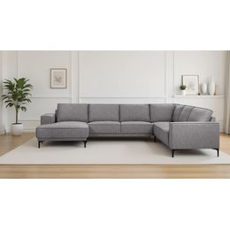 Wohnlandschaft OTTO HOME, B:342cm H:85cm T:260cm, braun, 100% Polyester, Sofas, "XXL Sofa Oland, Struktur, Flachgewebe, Luxus-Microfaser, Boucle",