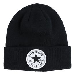 Converse Jungen Beanie "CAN CTP WATCH CAP - für Kinder 8-15 Jahre", schwarz, bestickt, unifarben, Feinstrick, Kunstfaser, Mützen, für Kinder