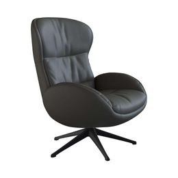 Relaxsessel FLEXLUX, B:70cm H:104cm T:79cm, grau, 100% Echtleder, Wohnzimmer, Sessel, "Haze, hervorragender Komfort, Echtleder oder sanfter Stoff",