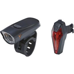 Prophete Fahrradbeleuchtung "LED Akku Beleuchtungs-Set", schwarz, Fahrradlampen