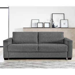 Schlafsofa Bali, B:215cm H:20cm, grau, 100% PES, Wohnzimmer, Sofas, "Denver, Dauerschläfer", in 140er und 160er Breite, inkl. Ergoflex-Unterfederung